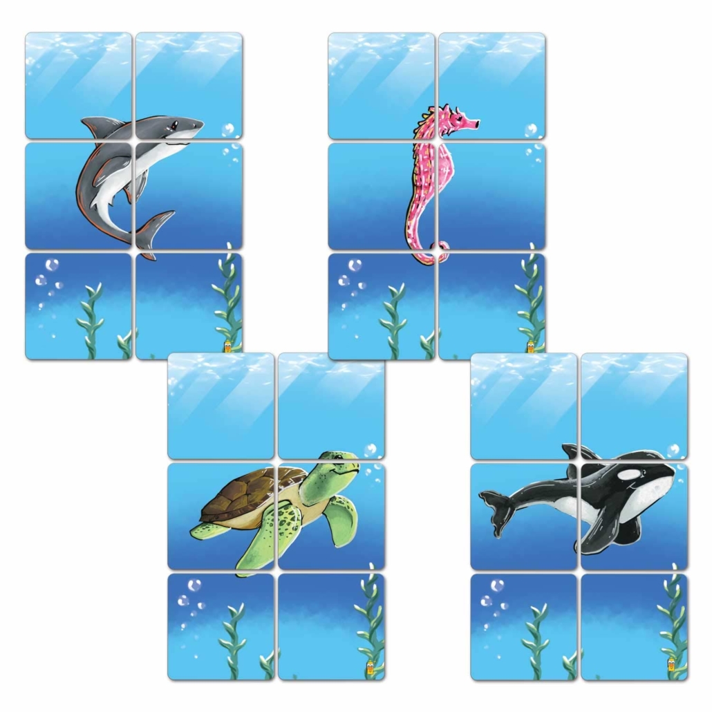 Simple Stuff Ocean Animal Wooden Puzzles for Family Fun and Learning